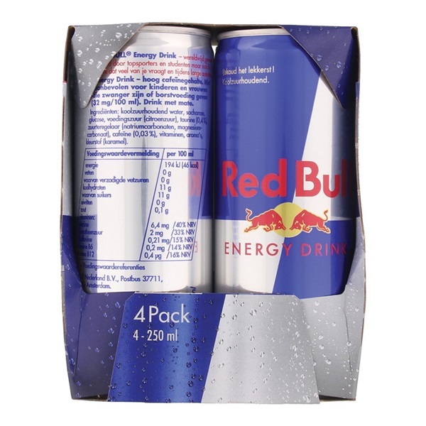 SPAR | Red Bull Energiedrank Regular 4X25CL - je vindt het bij SPAR
