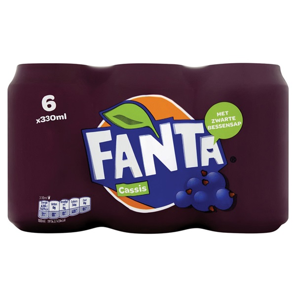 SPAR | Fanta Frisdrank Cassis Blik 6X33 Cl - je vindt het bij SPAR