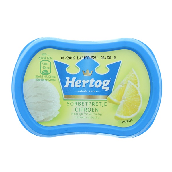 SPAR | Hertog ijs Sorbet citroen - je vindt het bij SPAR