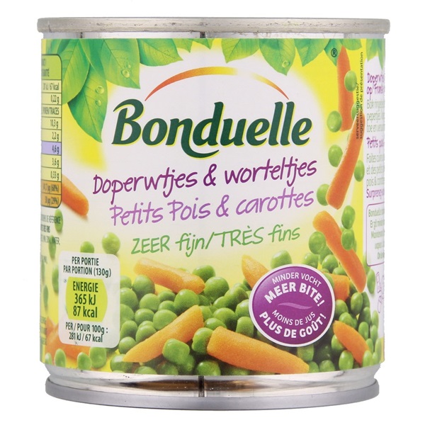 SPAR | Bonduelle Doperwtjes & Worteltjes Zeer Fijn - je vindt het bij SPAR