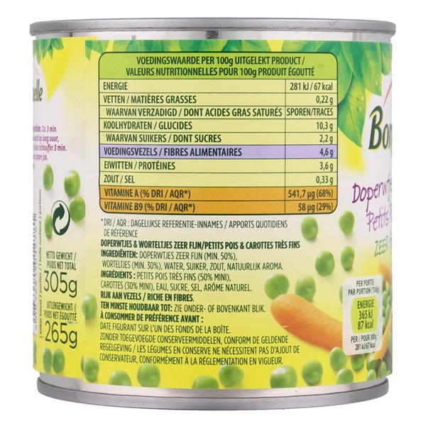 SPAR | Bonduelle Doperwtjes & Worteltjes Zeer Fijn - je vindt het bij SPAR