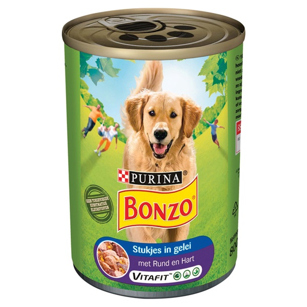 SPAR | Bonzo Hondenvoer Met Rund En Hart In Gelei - je vindt het bij SPAR