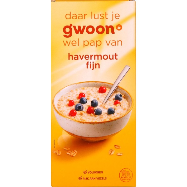 SPAR | g'woon havermout vlokken fijn - je vindt het bij SPAR