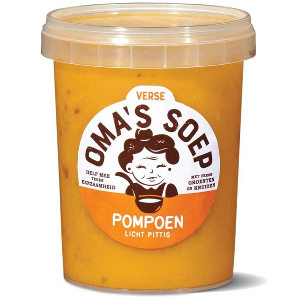 SPAR | Oma's Soep pompoensoep licht pittig - je vindt het bij SPAR