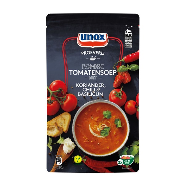 SPAR | Unox soep in zak romige tomatensoep - je vindt het bij SPAR